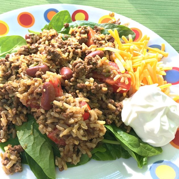 Taco Rice Skillet Dinner {One Pan Dinner} - Basilmomma